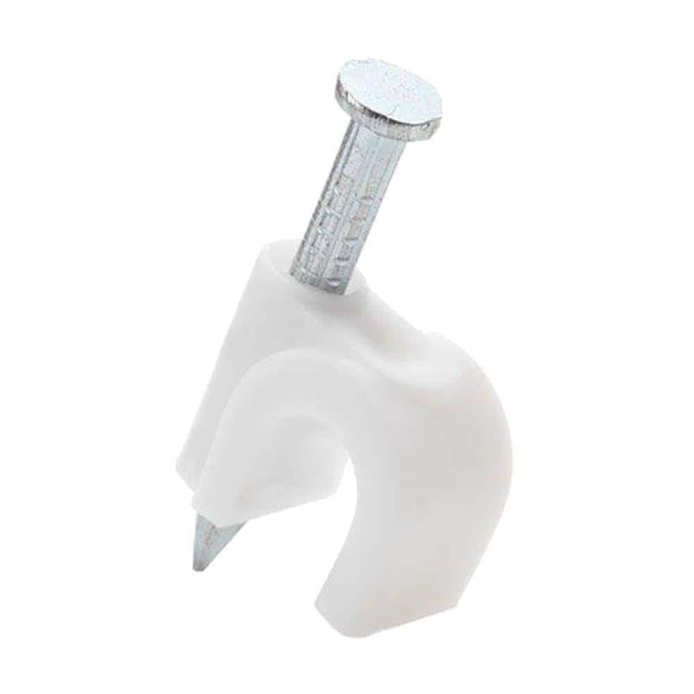 Commercial Electric Nail 20 Wh Coaxial Nail-In Clips White 20-Pack ...
