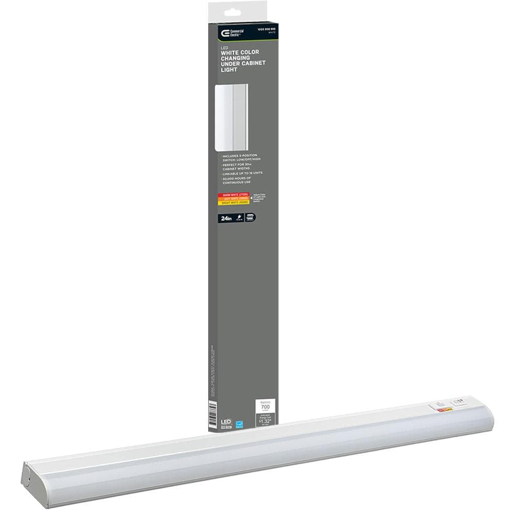 Commercial Electric Plug-In 24 inch Linkable LED Undercabinet Light ...