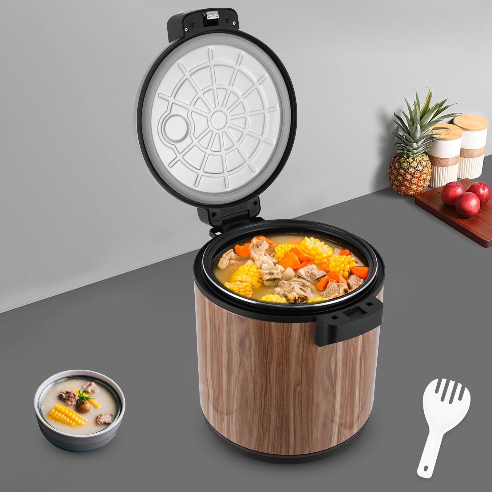 Commercial Electric Rice Warmer Stainless Steel Cylindrical Shape Rice ...