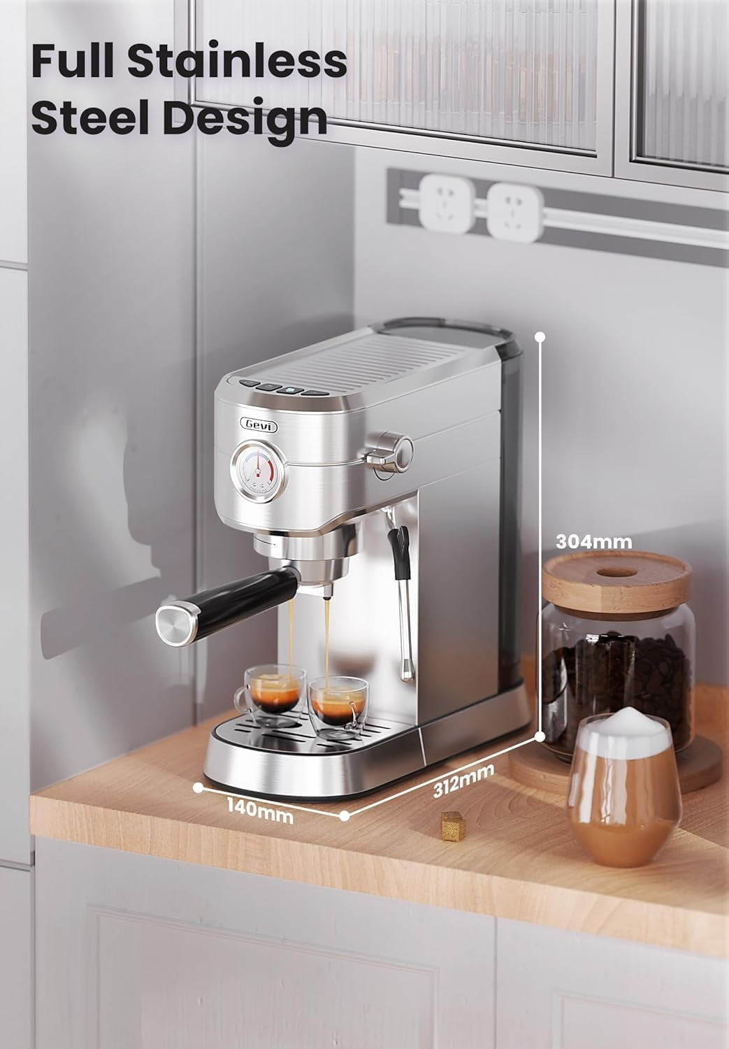 Commercial Espresso and Coffee Makers, Professional 20 Bar Espresso ...