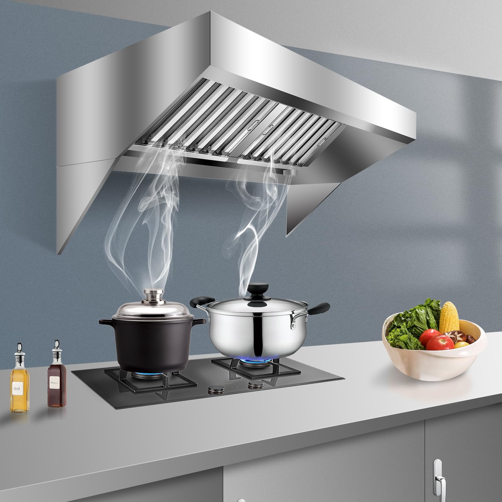 Commercial Exhaust Hood, Concession Trailer Hood System for Food Truck ...