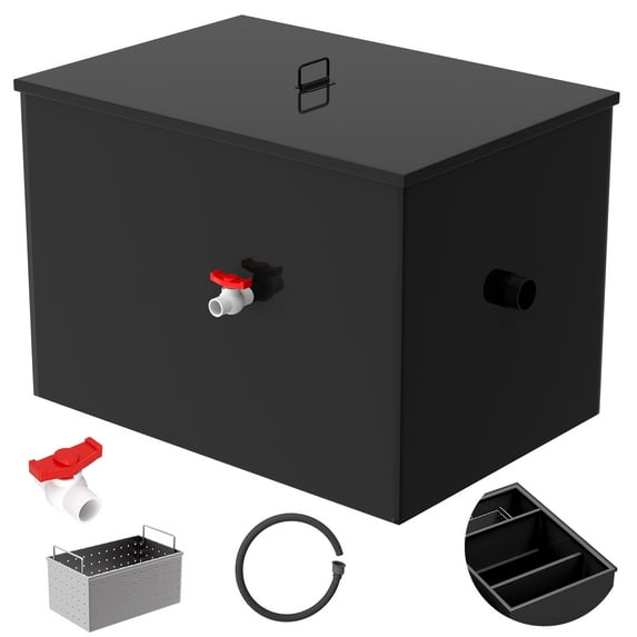 Commercial Fat Separator, 40 lb Capacity, Threaded Fitting, Corrosion ...