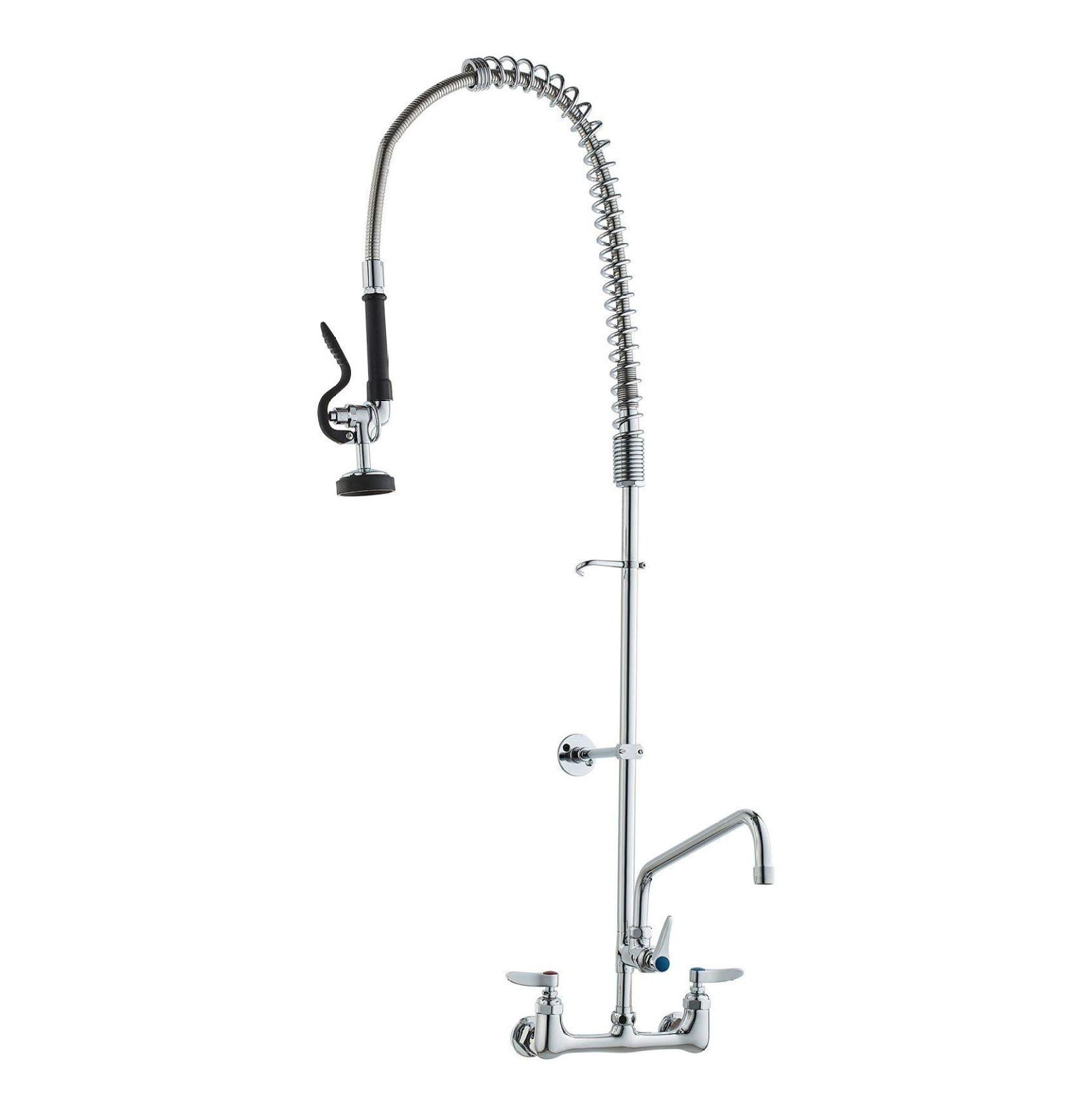Commercial Faucet with Sprayer, 47" Wall Mount Kitchen Faucet, 8 ...