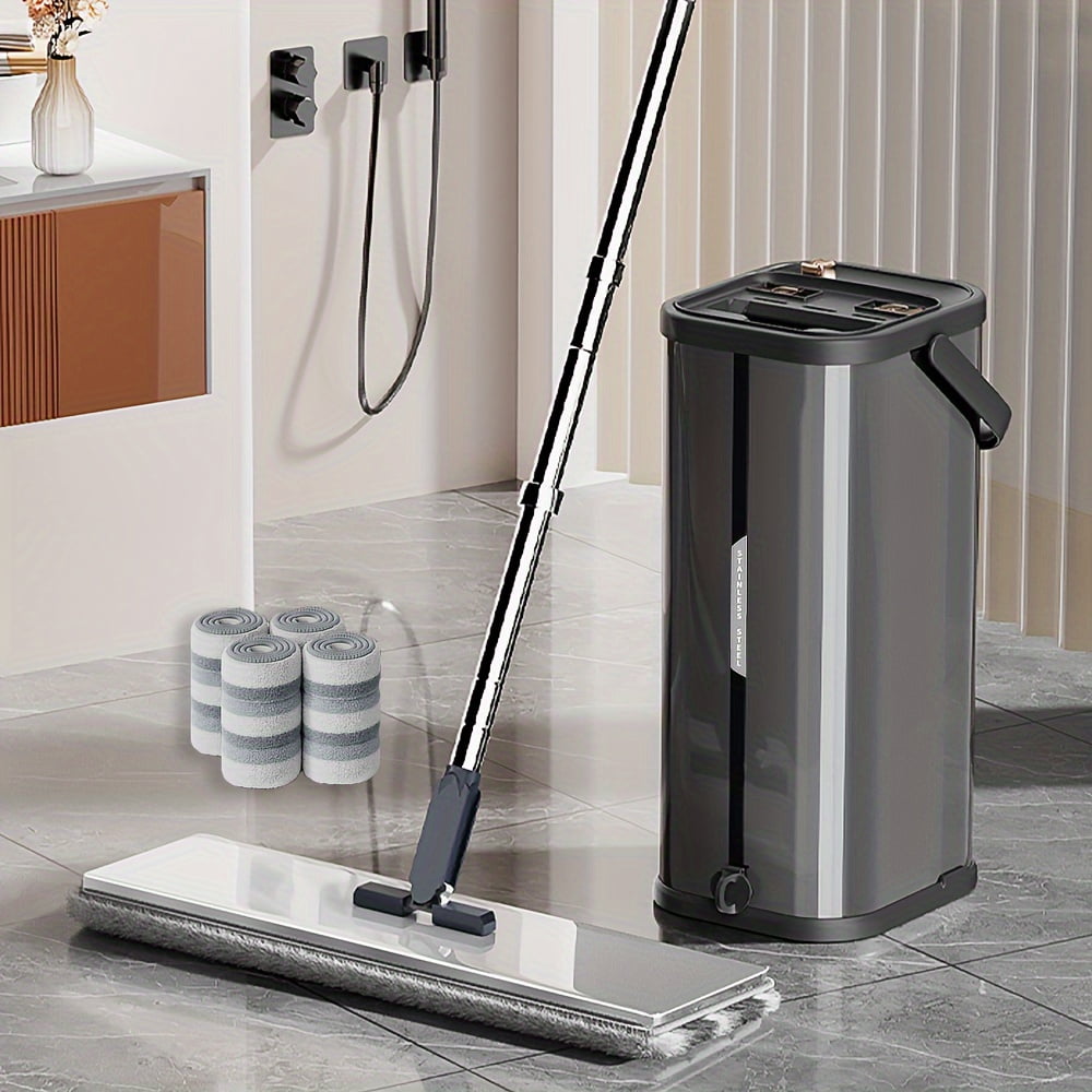[Commercial Flat Mop Set] Commercial Flat Mop and Bucket Set ...