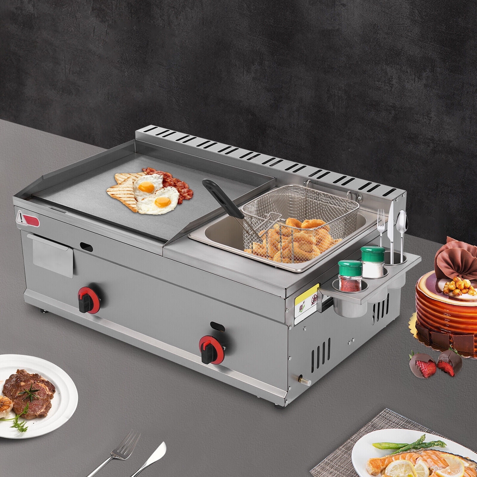 Commercial Flat Top Gas Propane Griddle Grill BBQ Hot Plate Grill ...