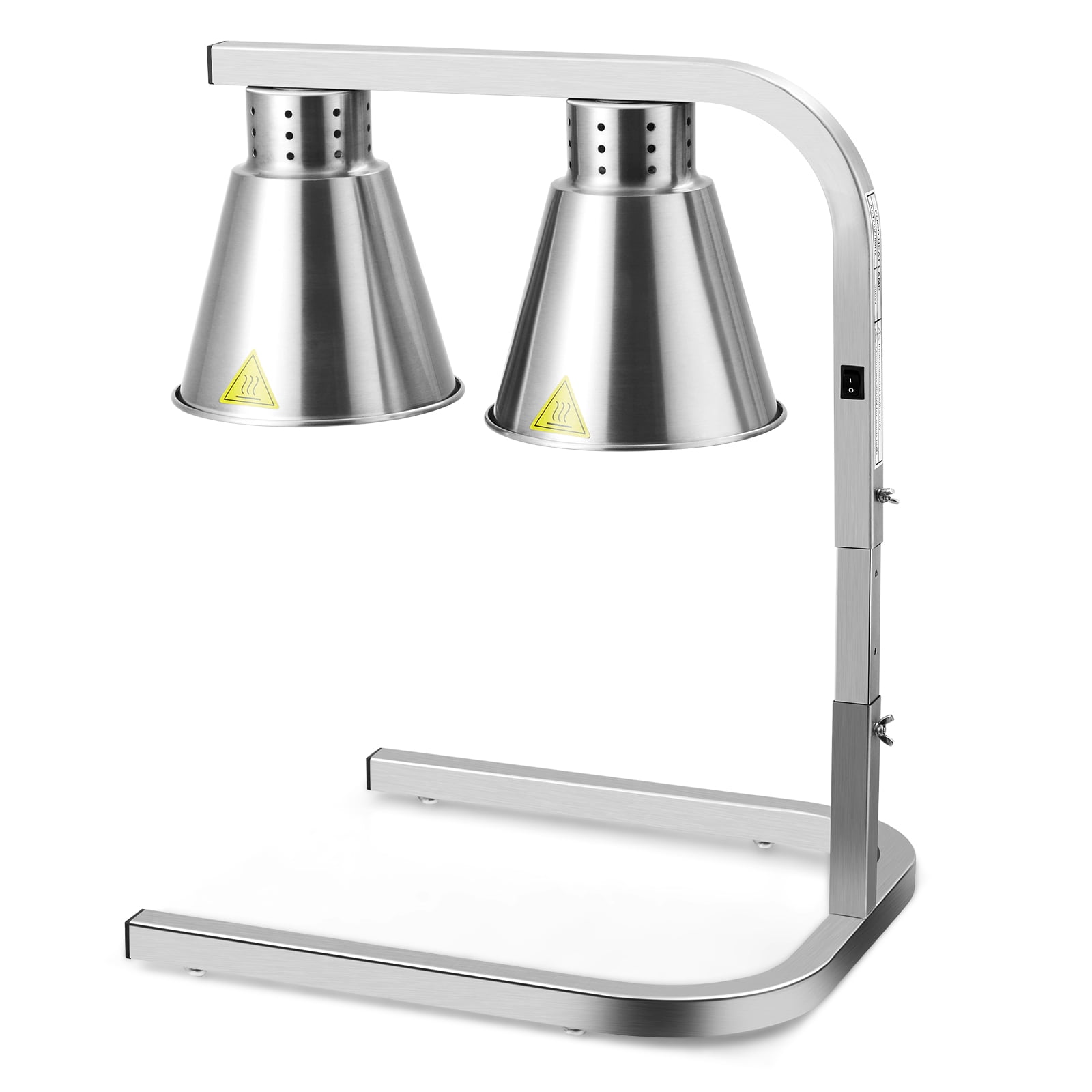 Commercial Food Heat Lamp, 2 Bulbs Food Warming Light, Portable ...