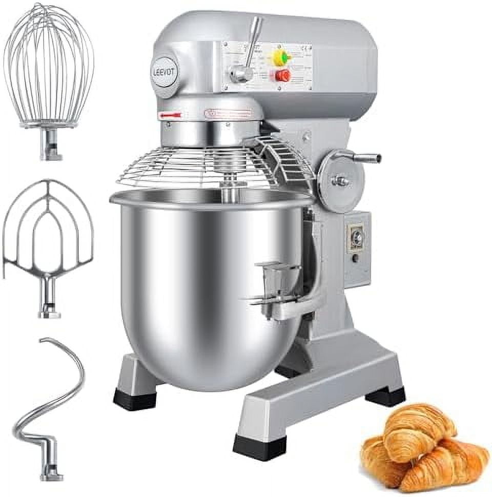 Commercial Food Mixer 20Qt with 3-Speed Adjustment, 1100W Commercial ...