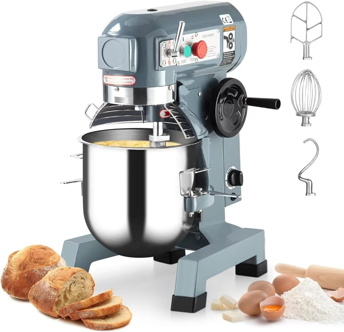 Commercial Food Mixer, 30Qt 1250W 110V 3 Speeds Adjustable with Timing ...