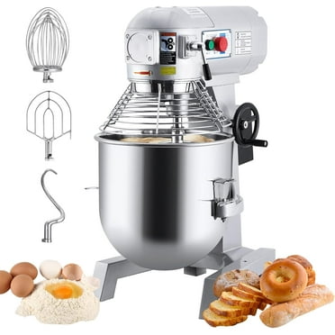 VEVOR Commercial Stand Mixer, 20Qt Stainless Steel Bowl, 1100W 2 in 1 Multifunctional Electric ...