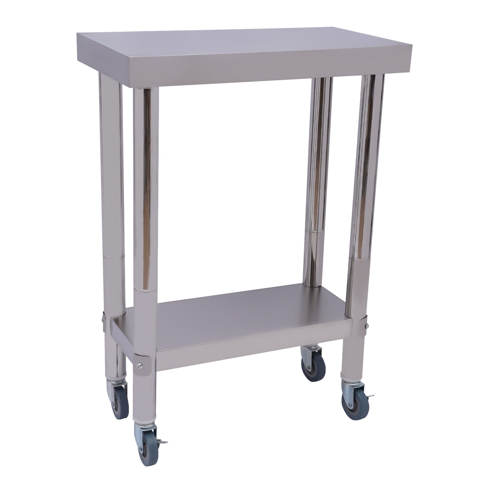 Stainless Steel Food Prep Table with Wheels & Shelves, 23.62*17.72*33 ...