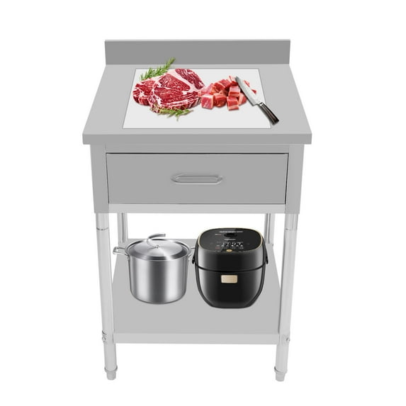 Commercial Food Prep Workstation 24" X 24" Stainless Steel Kitchen Work ...