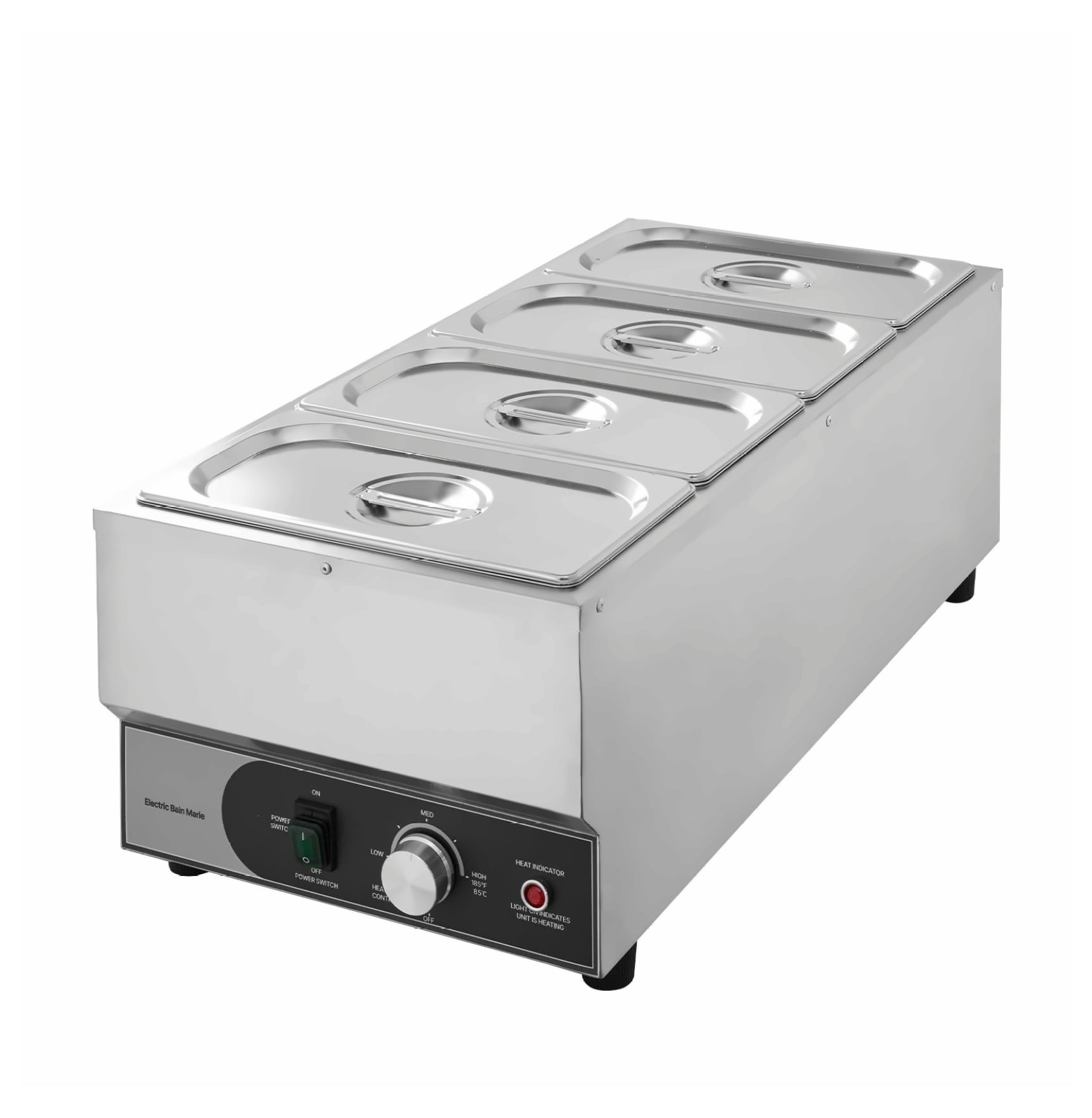 Commercial Food Warmer, 1500W Electric Stainless Steel Steam Food ...