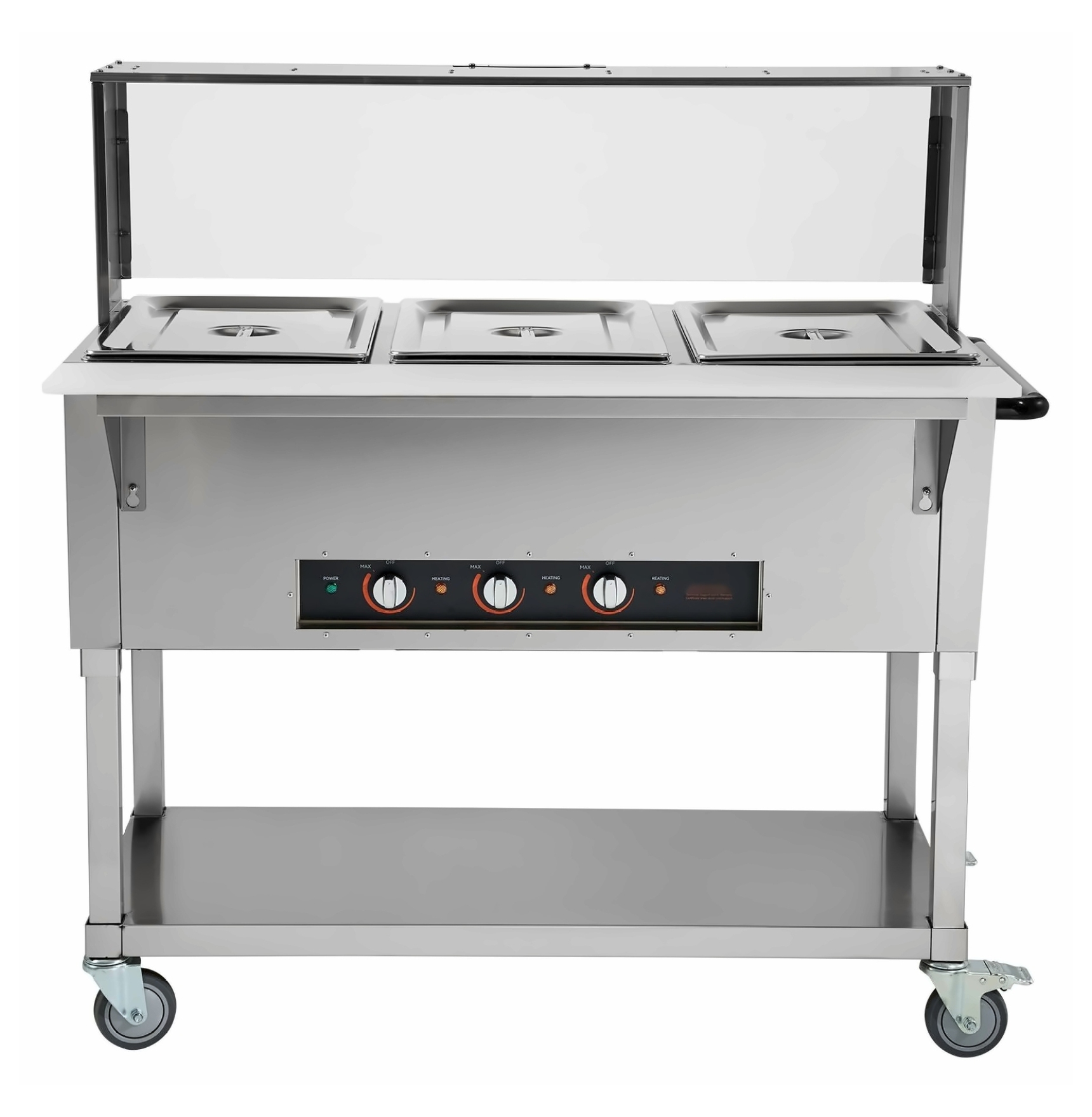 Commercial Food Warmer 3 Pan, 20.6QT Electric Steam Table, 1500W Buffet ...