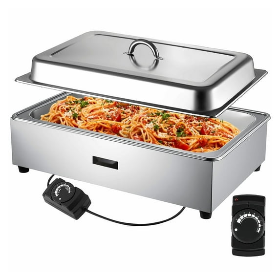Commercial Food Warmer, 9.5 Qt Full Size Steam Table, Electric Soup ...