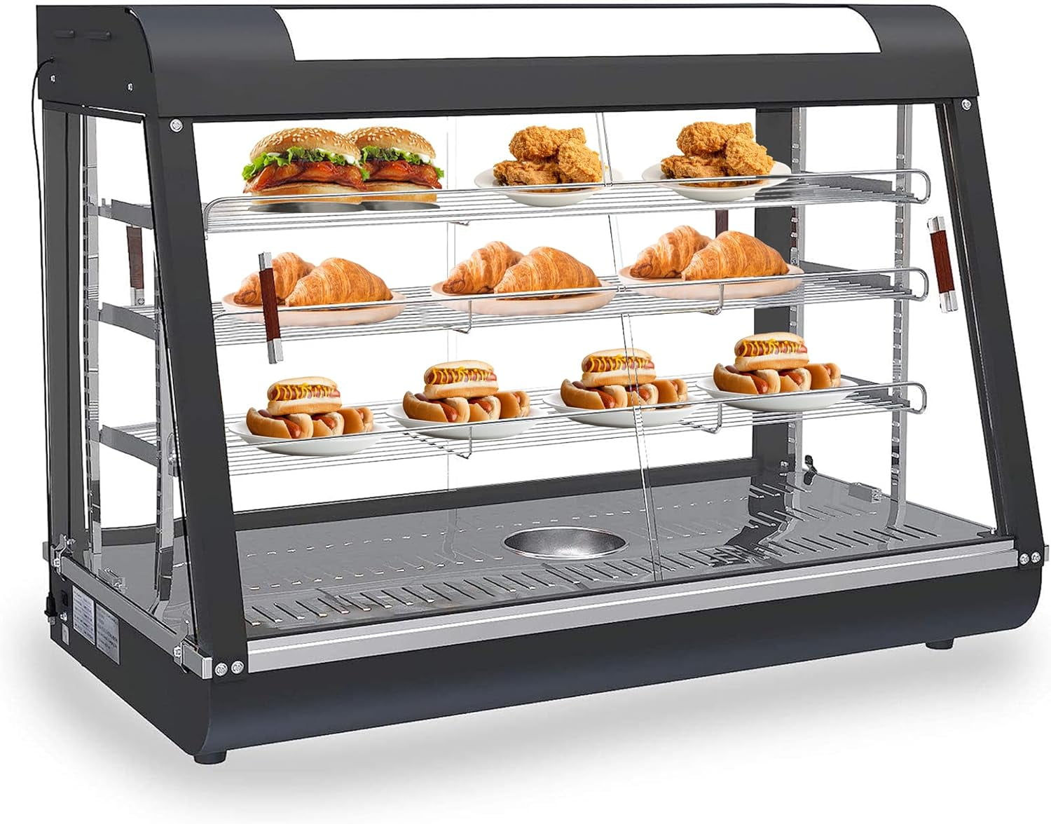 Commercial Food Warmer Countertop Pizza Warmers Display Pastry Patty ...