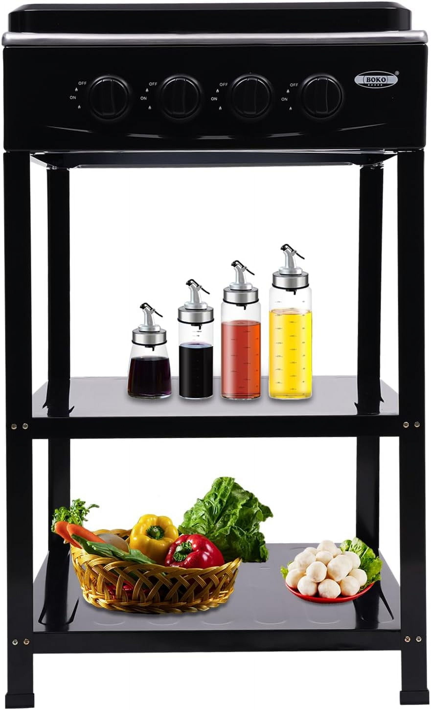 Commercial Free Standing Restaurant Black Stainless Steel Gas Stove 4 ...