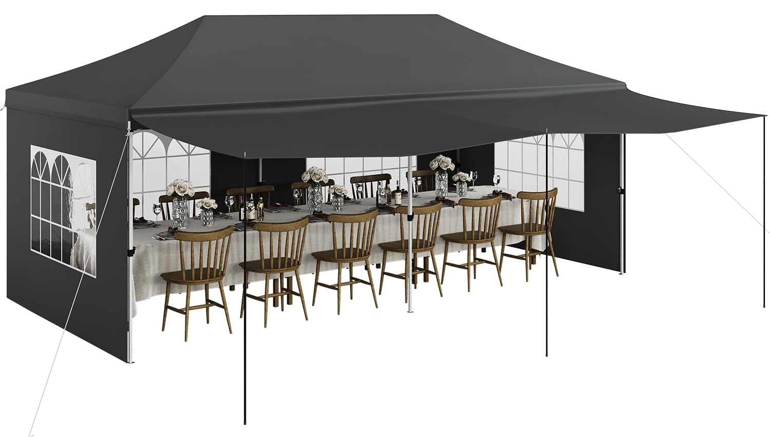 Commercial-Grade 10x20 ft Pop-Up Canopy Tent - 420D Oxford Fabric with ...
