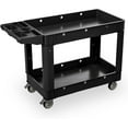 Commercial Grade 2 Shelf Utility Cart with Wheels - Rolling Tool ...