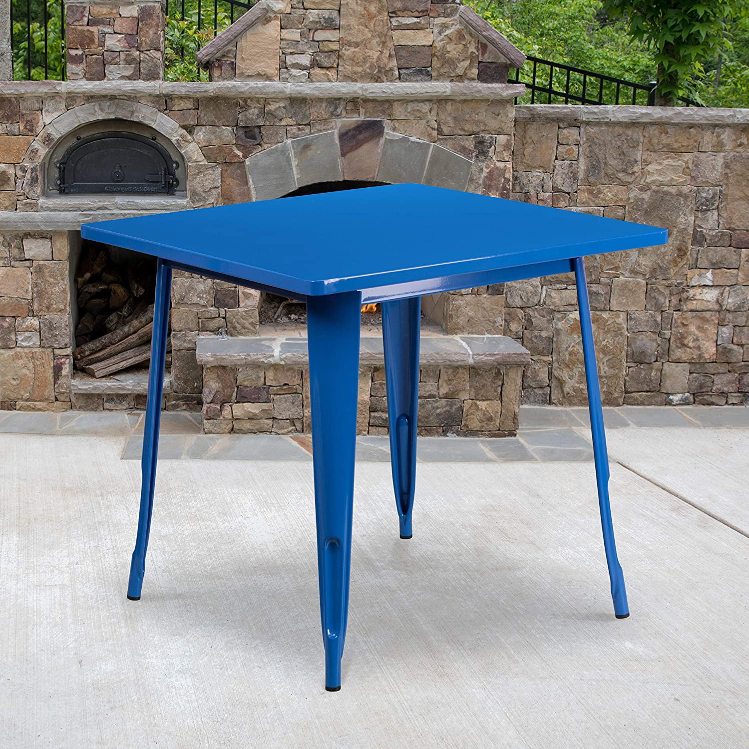 Commercial Grade 31.5" Square Metal Indoor-Outdoor Table - Walmart.com