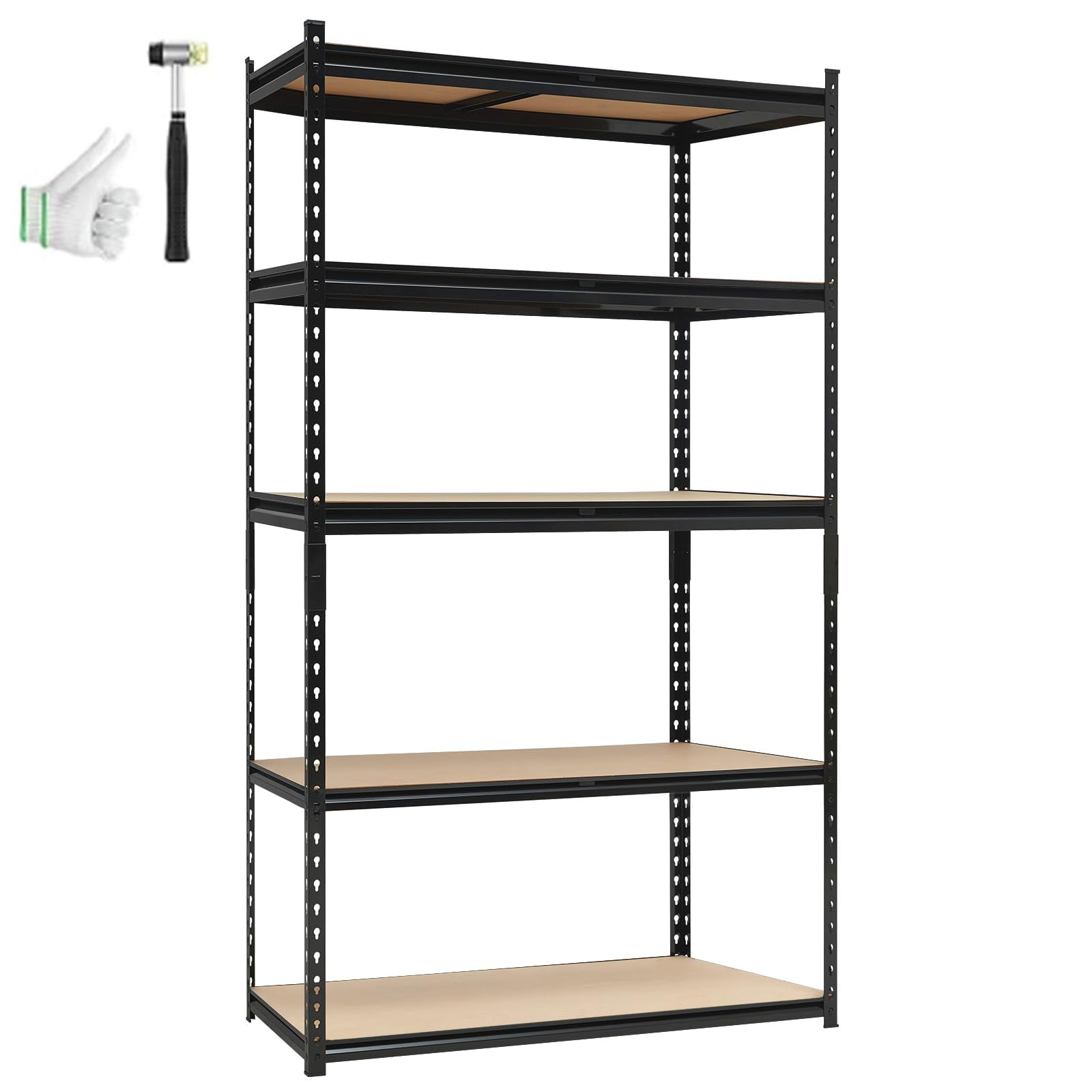 Commercial-Grade 5-Layer Steel Shelving System – 2000 lb Capacity ...