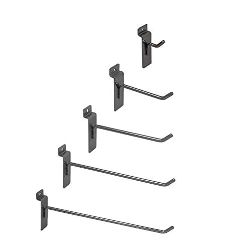 Commercial Grade Chrome Slatwall Hooks - Combo Pack of 50 Assorted Size ...