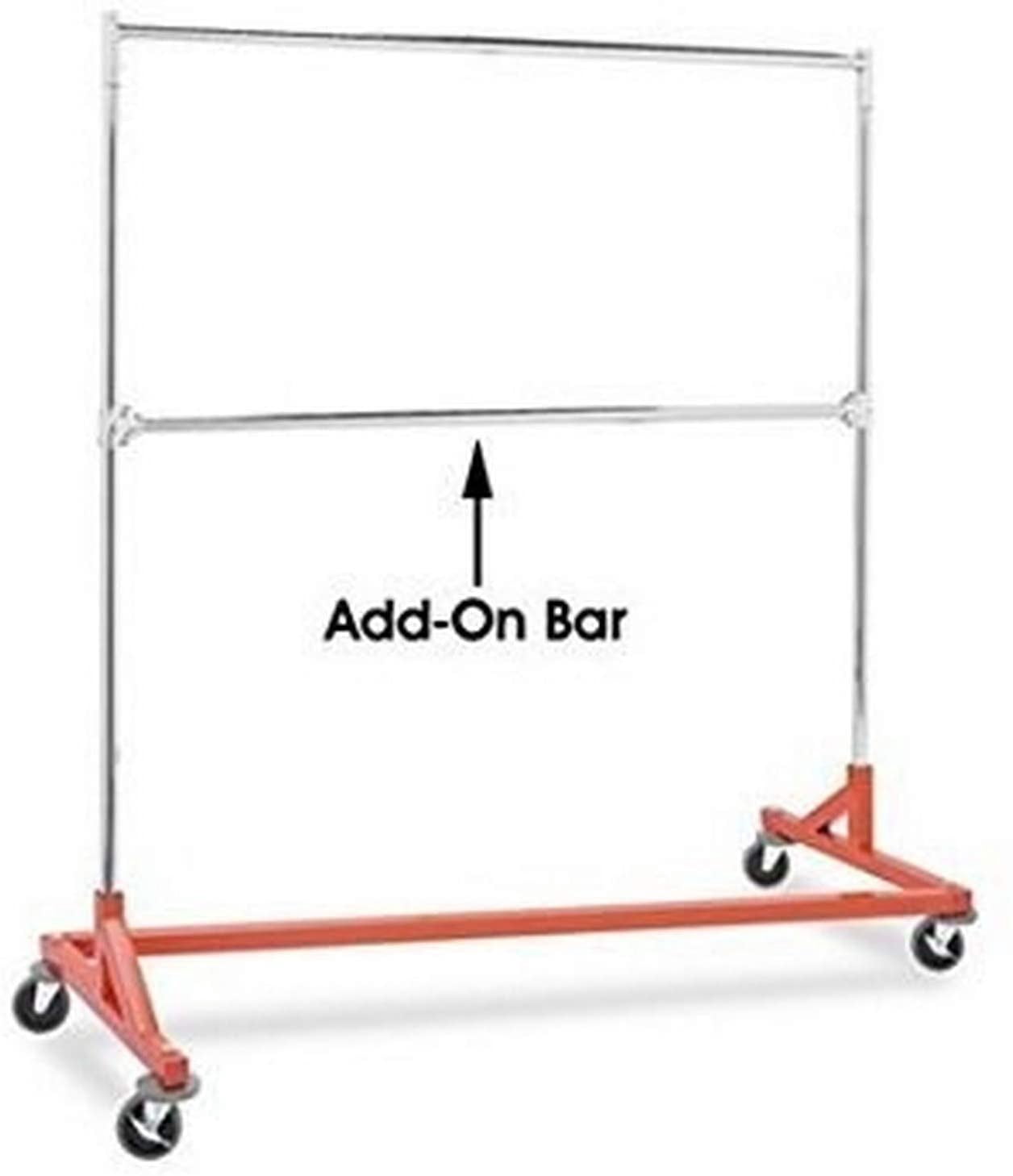 Commercial Grade Double Bar Rolling Z Rack with Nesting Orange Base ...