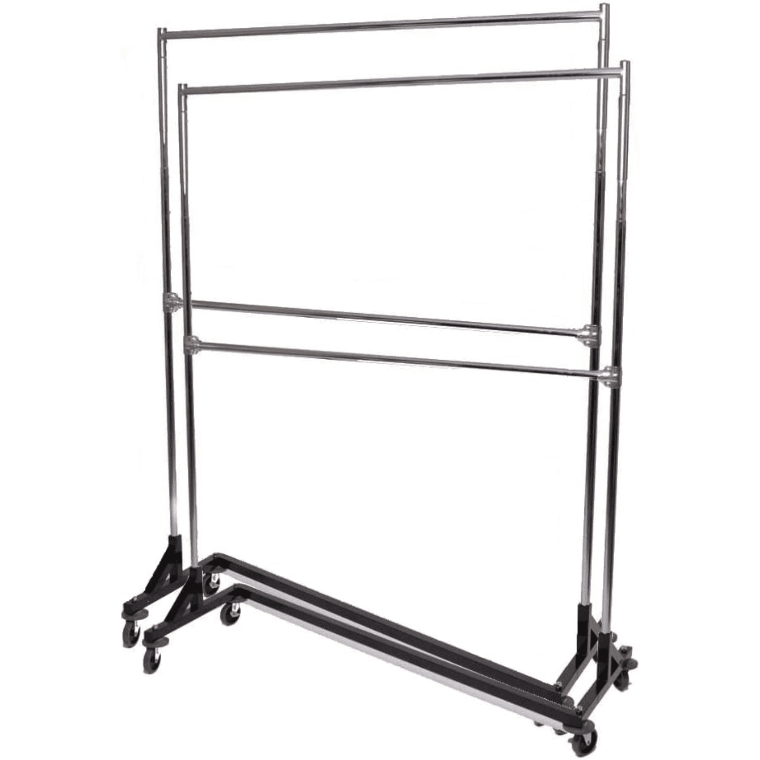 Commercial Grade Double Bar Rolling Z with Nesting Black Base ( Racks ...