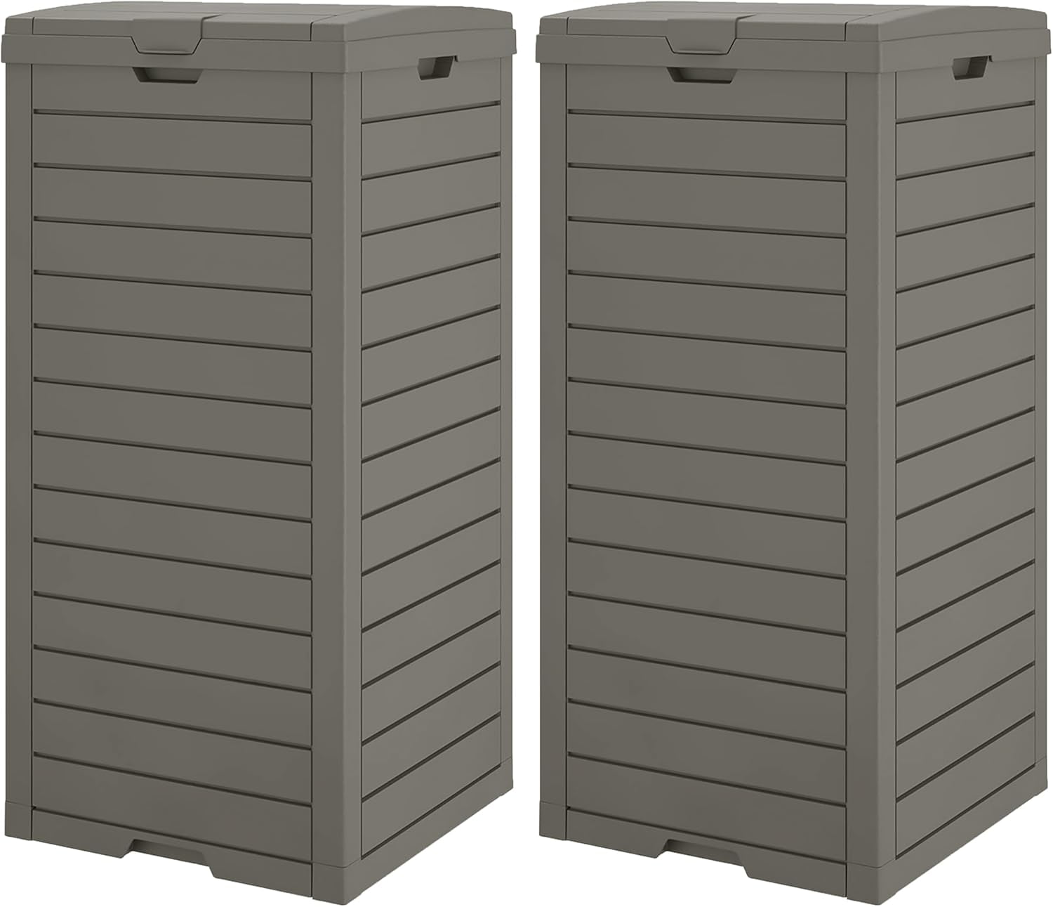 Commercial-Grade Dual-Bin System | 31-Gallon High-Capacity Trash Cans w ...