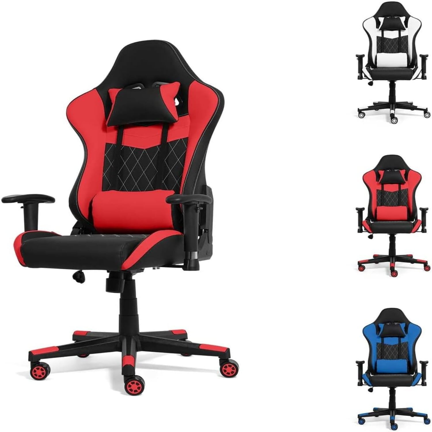 Commercial Grade Gaming Chair Upgraded Cylinder & 3D Armrest Ergonomic ...