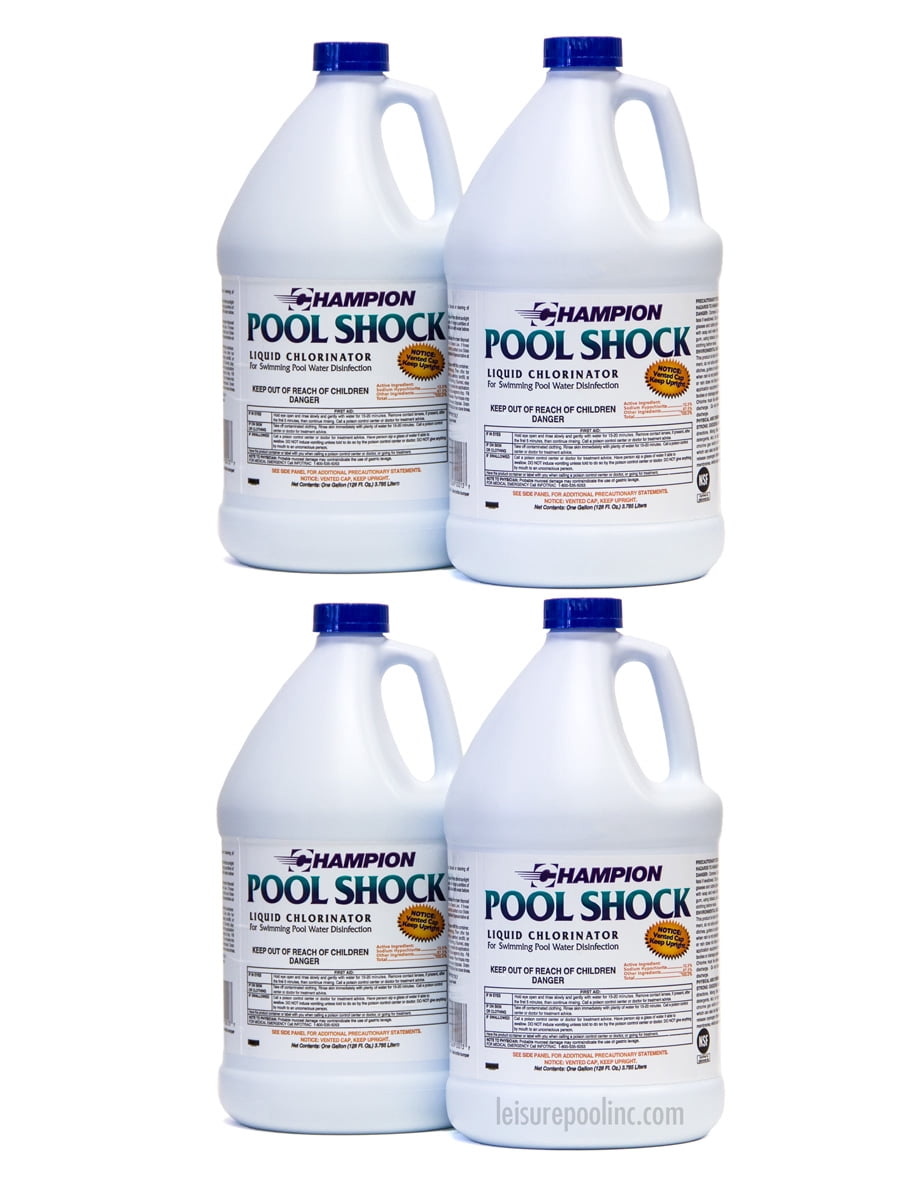 Commercial Grade Liquid Chlorine Pool Shock | Case - 4 Gallons | 12.5% ...