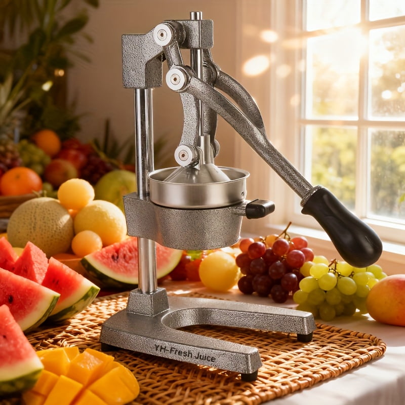 Commercial-Grade Manual Citrus Juicer (Gray) - For Oranges, Limes ...