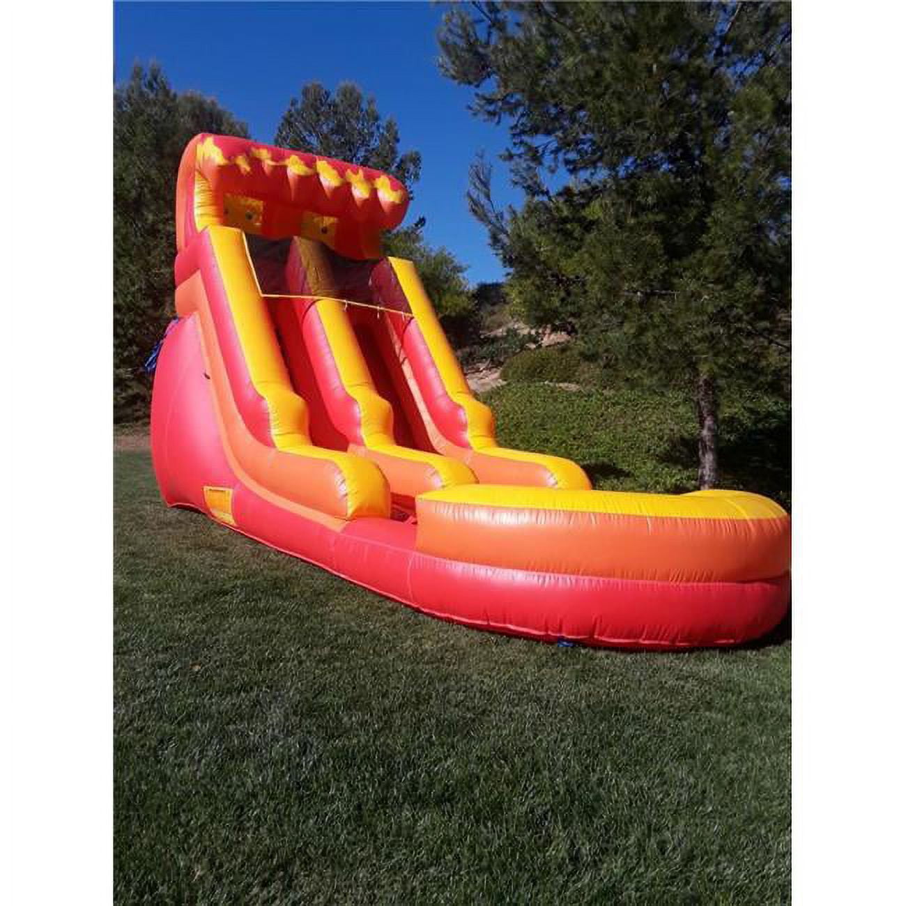 Commercial Grade PVC Marble Vinyl Inflatable Water Slide 15ft Volcano w ...