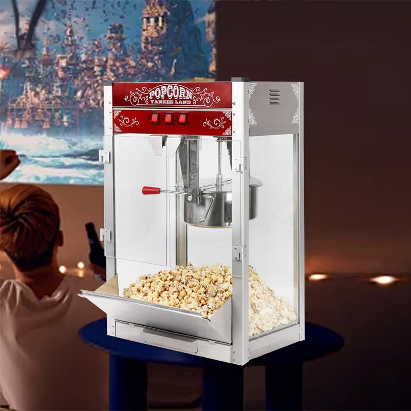 Commercial Grade Popcorn Machine with 1440W Power & 62-Cup Capacity, 3 ...