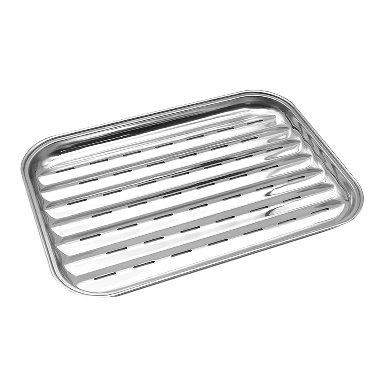 Commercial Grade Rectangular Perforated Baking Tray Rustproof Stainless ...