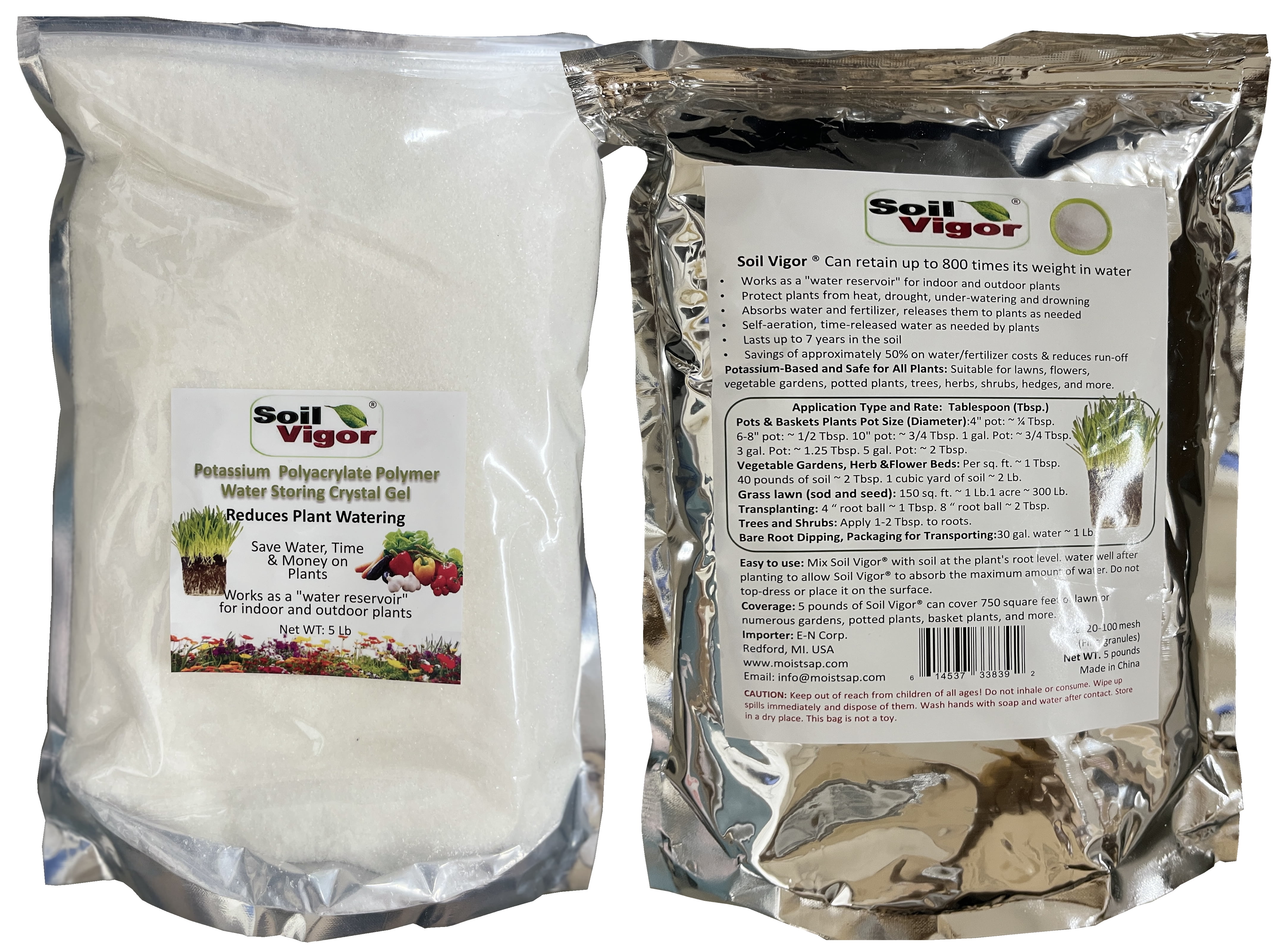 Commercial-Grade Soil Amendment: Potassium Water-Storing Crystals – 10 ...
