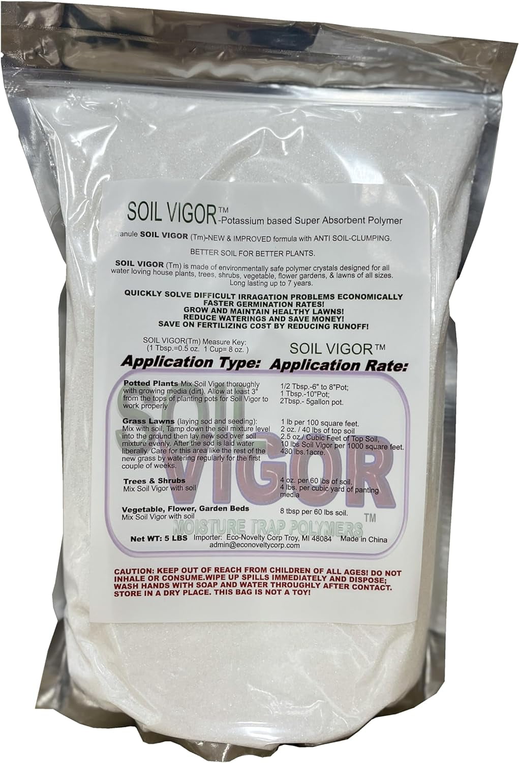 Commercial Grade Soil Amendment: Potassium Water-Storing Crystals ...