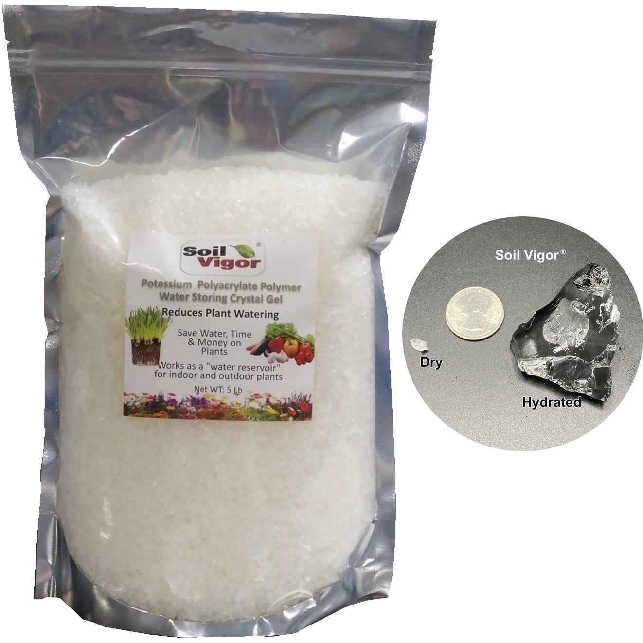 Commercial Grade Soil Amendment: Potassium Water-Storing Crystals ...