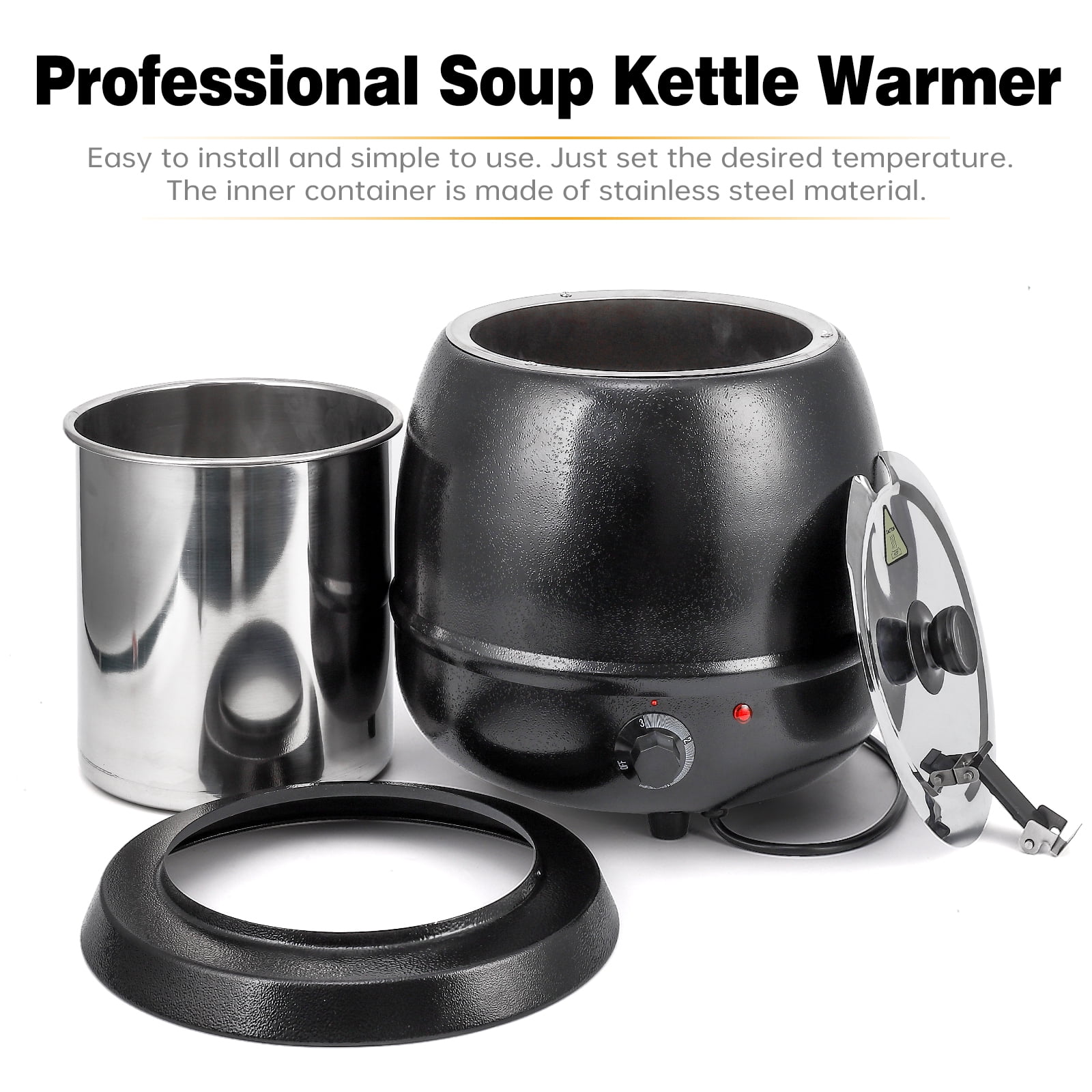 Commercial Grade Soup Kettle, Commercial Grade 10.5QT Soup Kettle ...