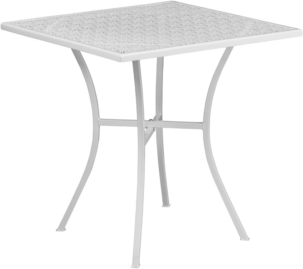Commercial Grade Square Patio Table | Outdoor Steel Square Patio Table ...