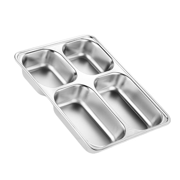 Commercial Grade Stainless Steel Compartment Tray For Students Adults ...
