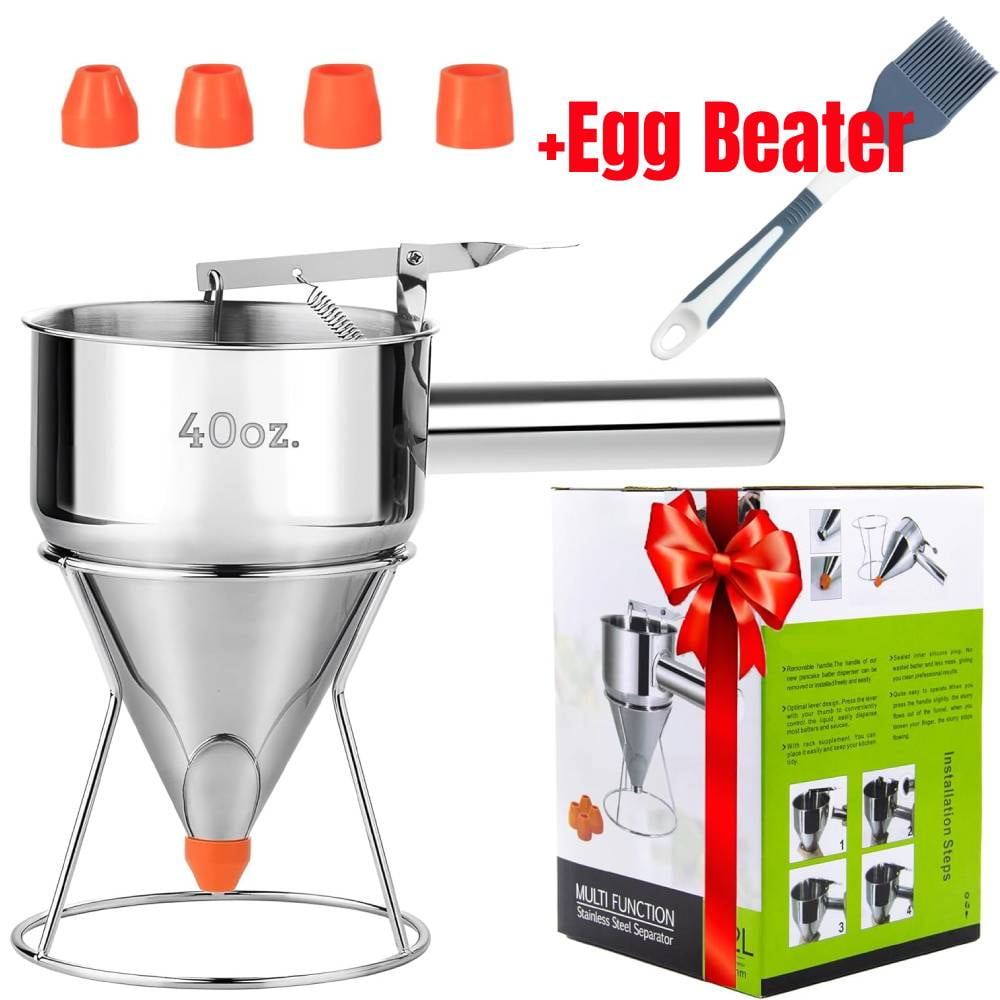 Commercial-Grade Stainless Steel Pancake Batter Dispenser - Heavy Duty ...