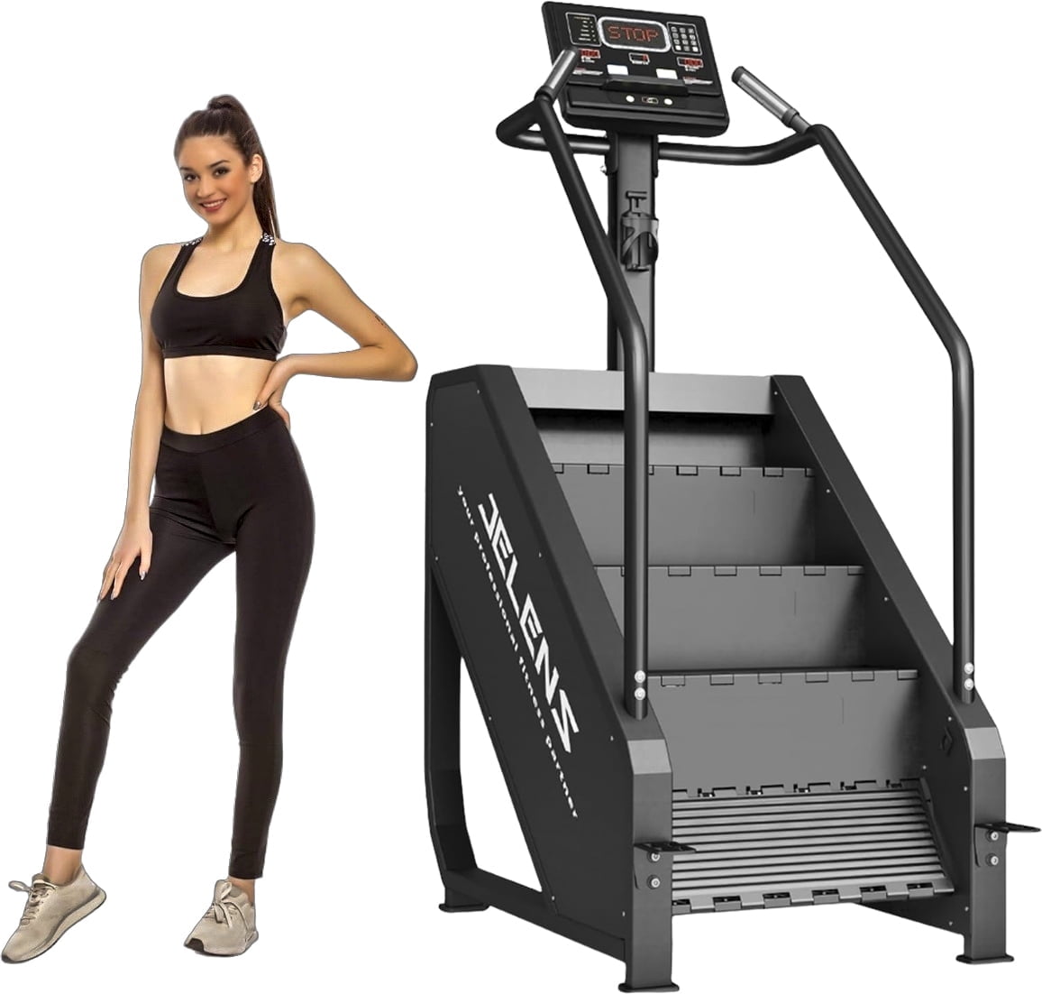 Commercial Grade Stair Stepper Machine with LED Screen, 440 LBS Capacity - 15 Resistance Levels ...