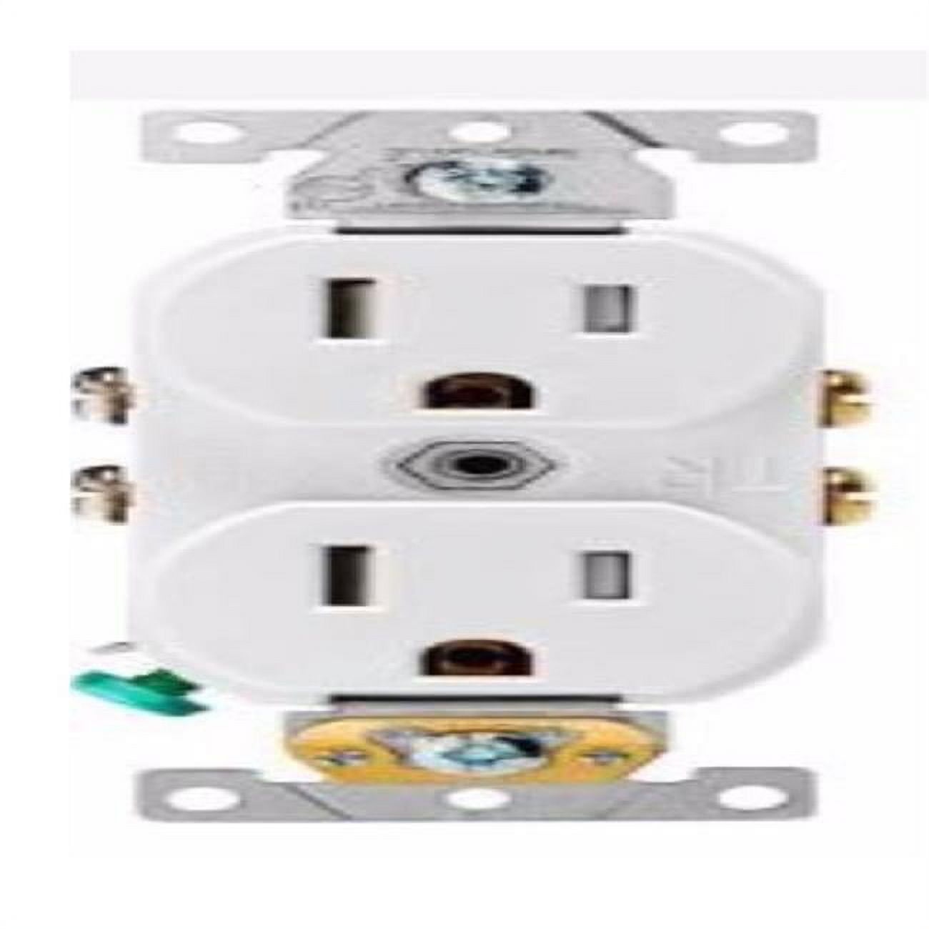 Commercial Grade Tamper Resistant Duplex Outlet, White - Pack of 10 ...