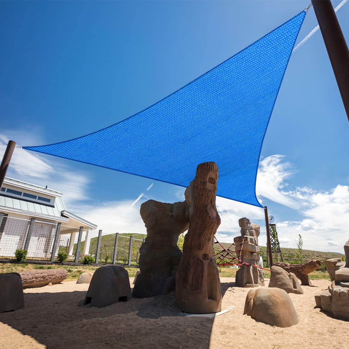 Commercial Grade Triangle Sun Shade Sail 9x14x17 FT, 95% UV Block ...