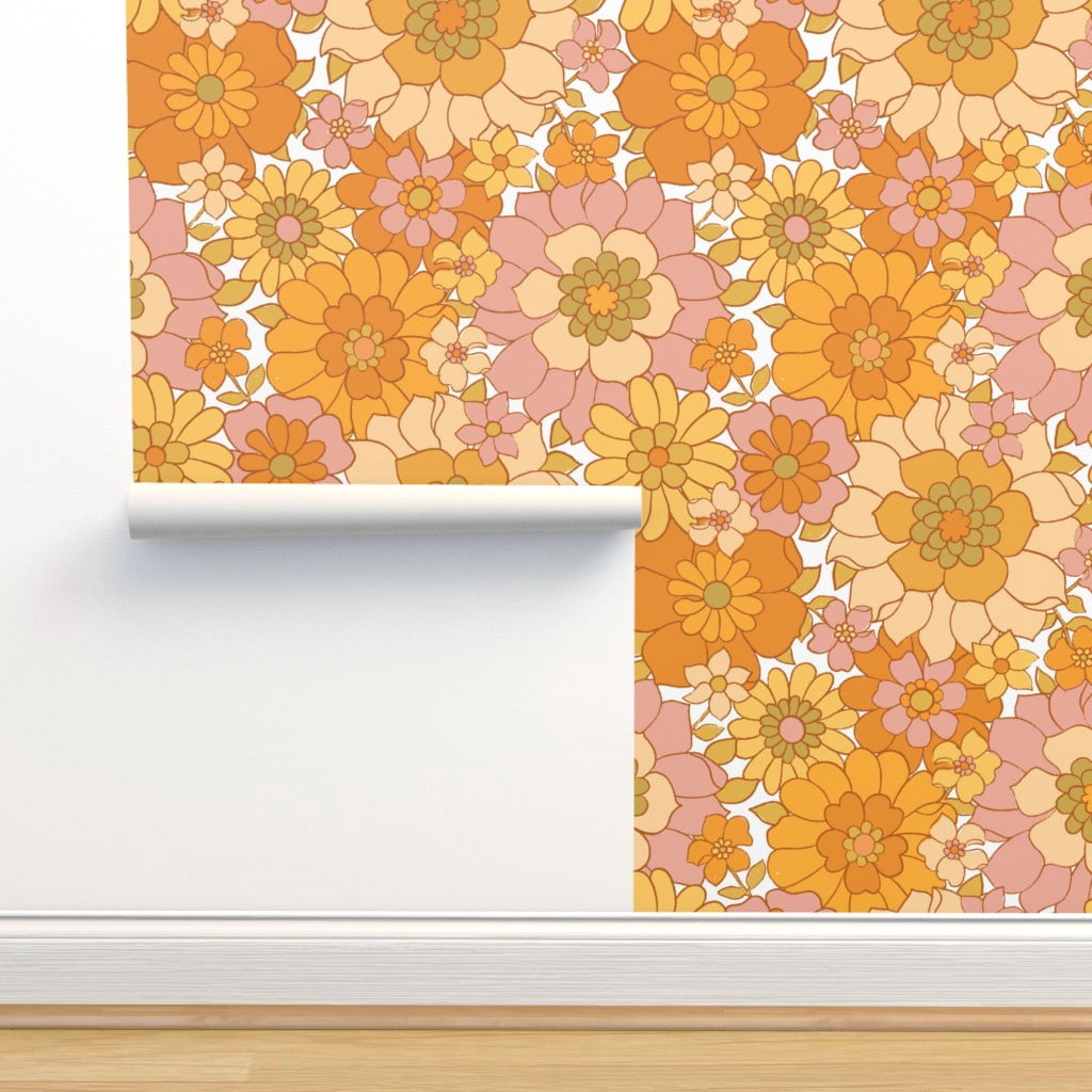 1970s Floral Wallpaper
