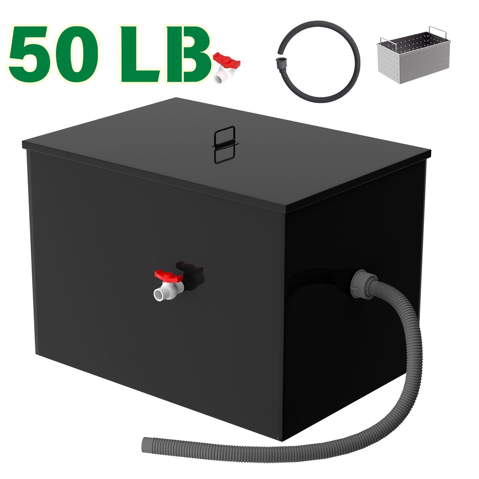 Commercial Grease Trap, Grease Catcher, 50 lb Grease Keeper Trap Jar ...