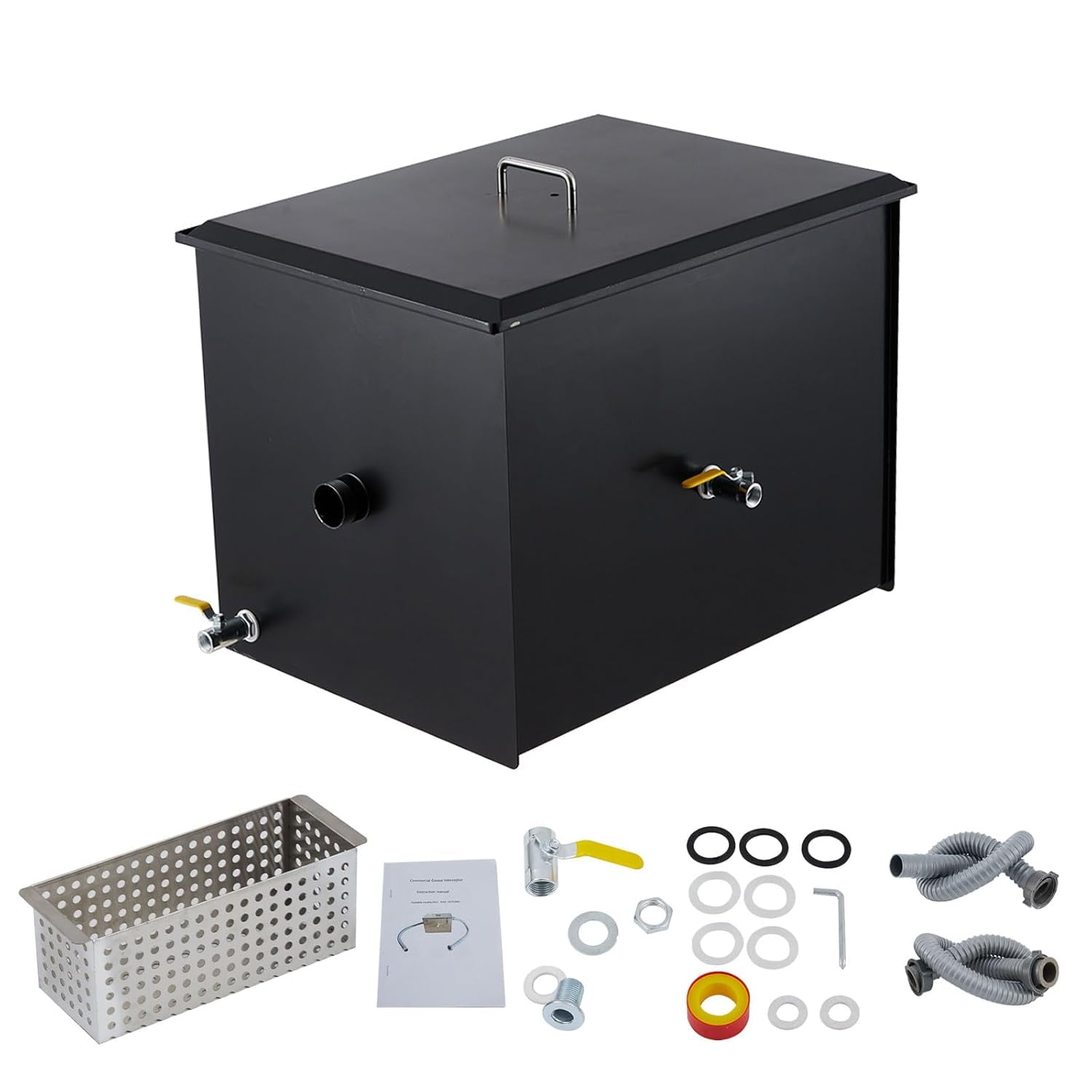 Commercial Grease Traps -30LB Greas Interceptor Top Inlet Stainless ...