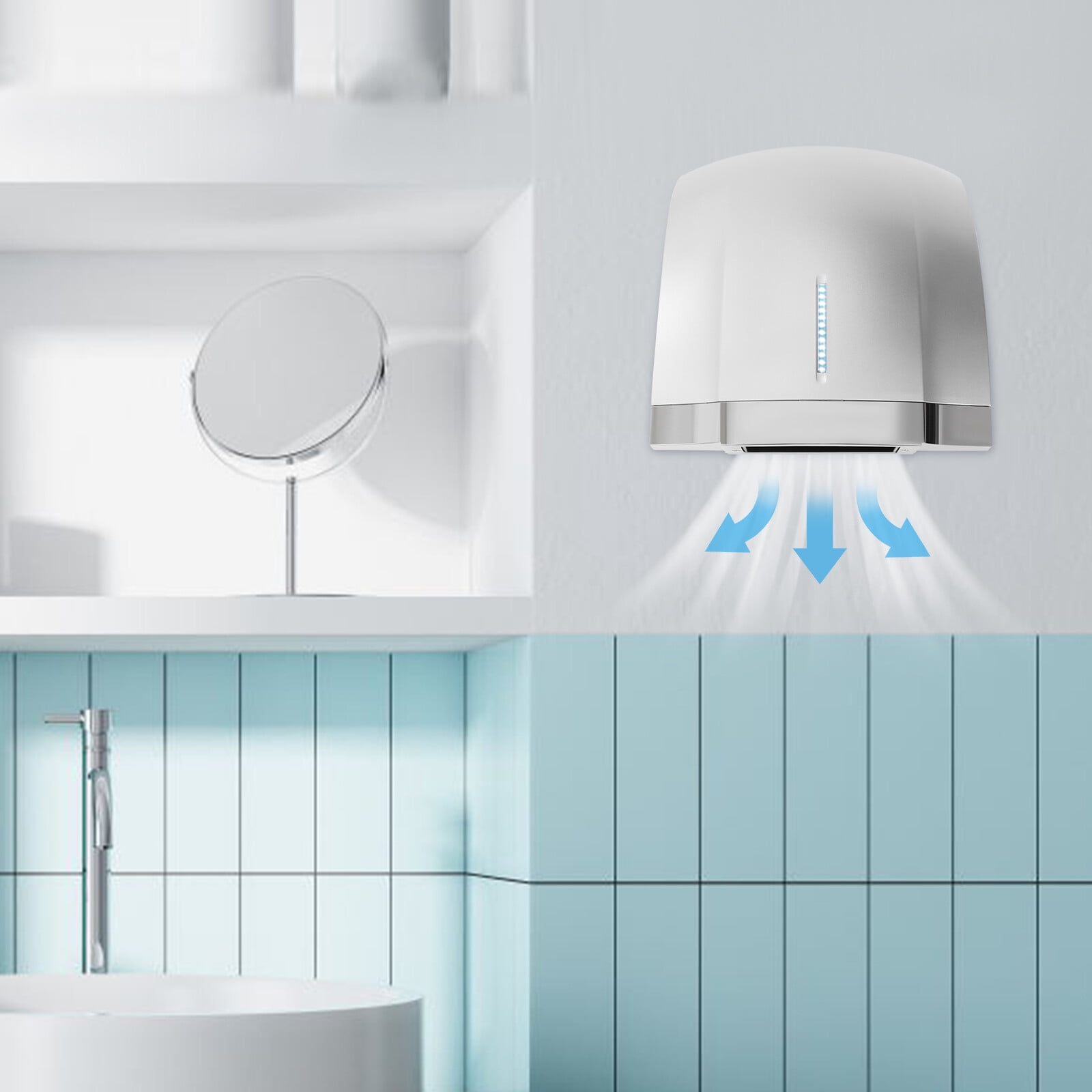 Commercial Hand Dryer 1800W High Speed Hot ColdAir Automatic Electric ...