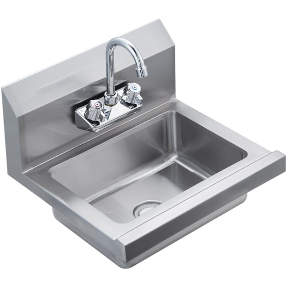 Commercial Hand Sink with Faucet, Stainless Steel Sink for Washing ...