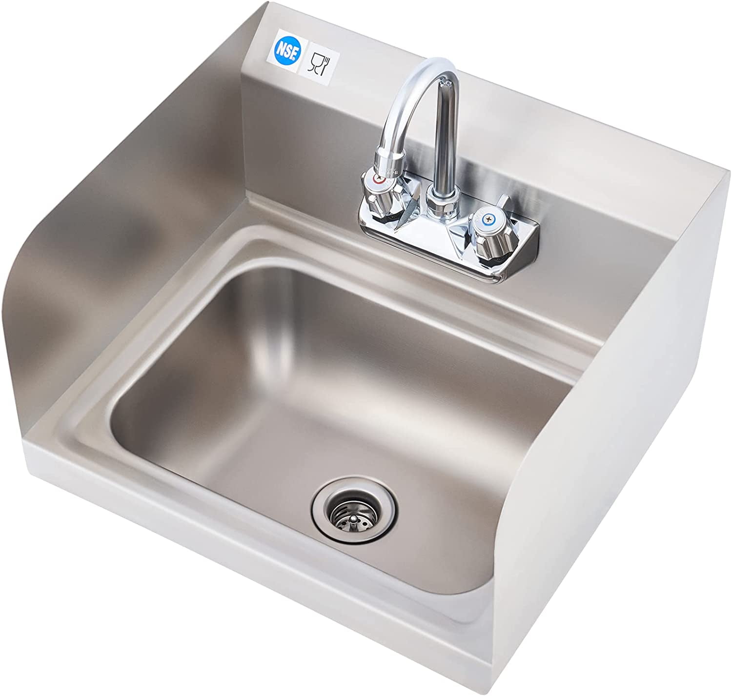 Commercial Hand Sink, NSF Stainless Steel Sink Commercial Utility Sink ...
